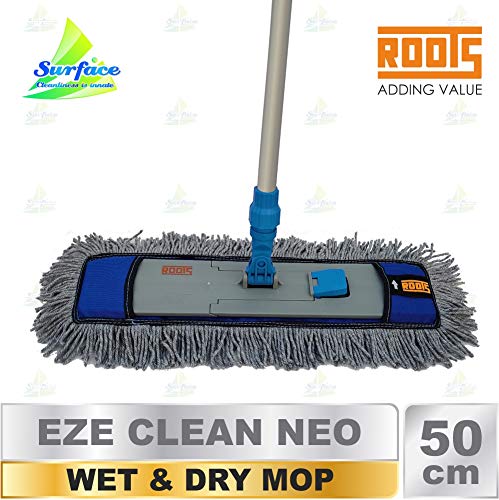 Eze Clean Wet & Dry Mop With Aluminium Telescopic Handle, Neo 50 Cm – HIBA